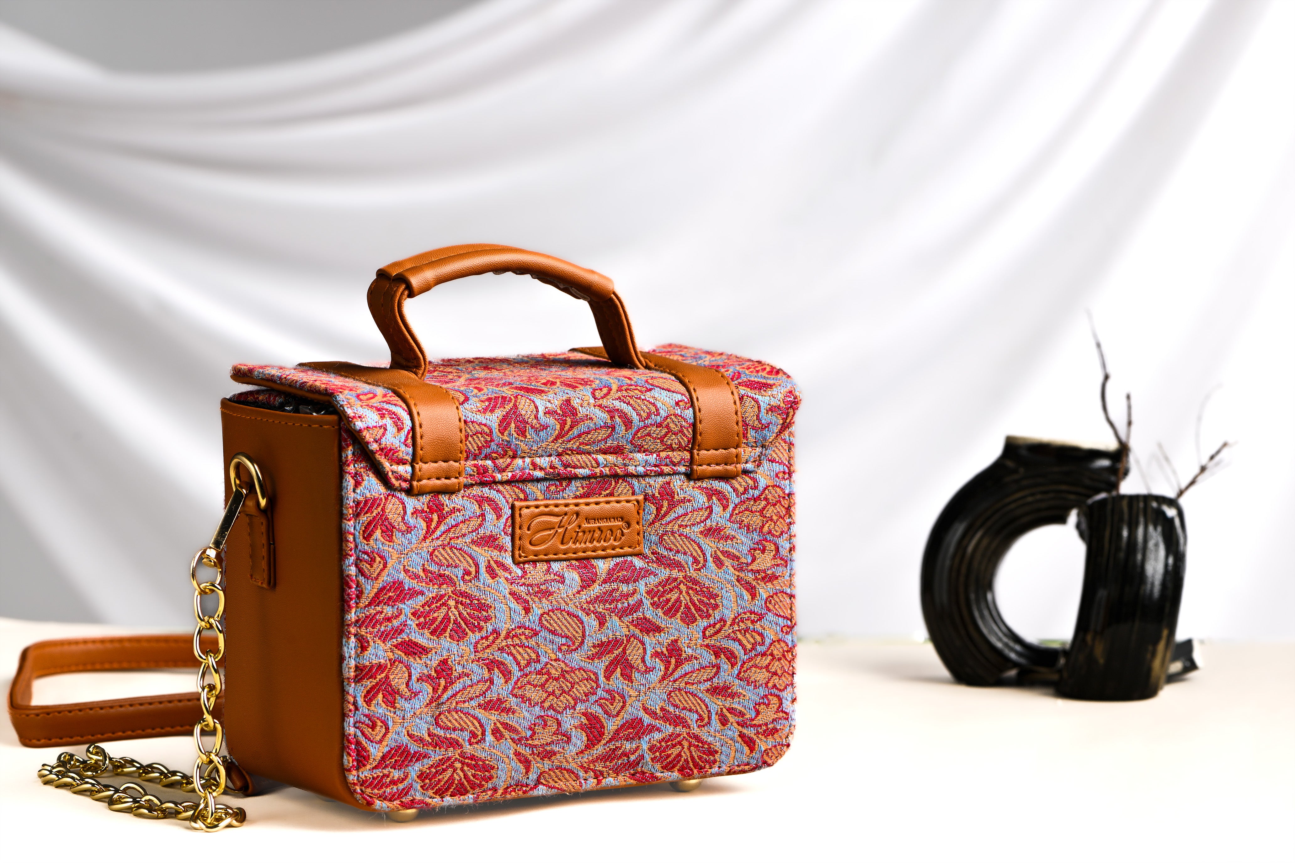 Himroo Handbag - The Royal Rouge – Himroo Heritage
